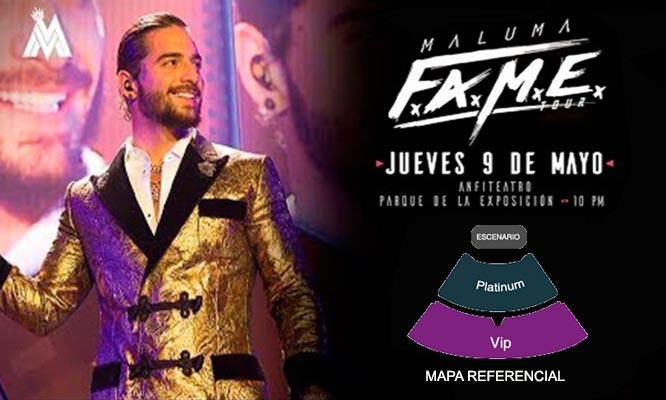 Concierto "Maluma" Fame 2019 - entrada VIP o Platinum | Cuponidad