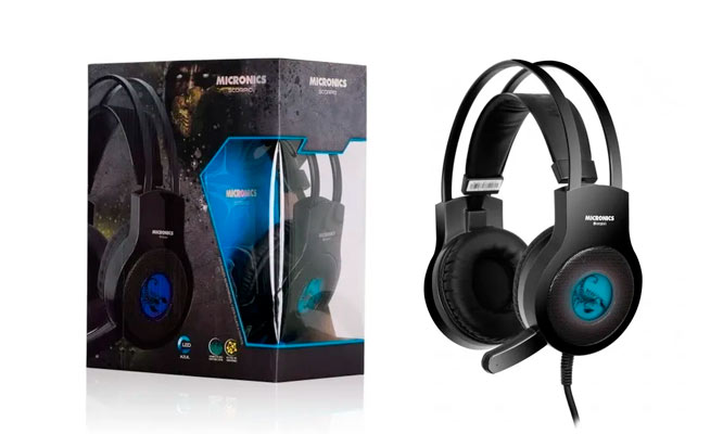 Scorpion MIC HG 813 Auricular Gamer LED c/micro vibrador Micronics ...