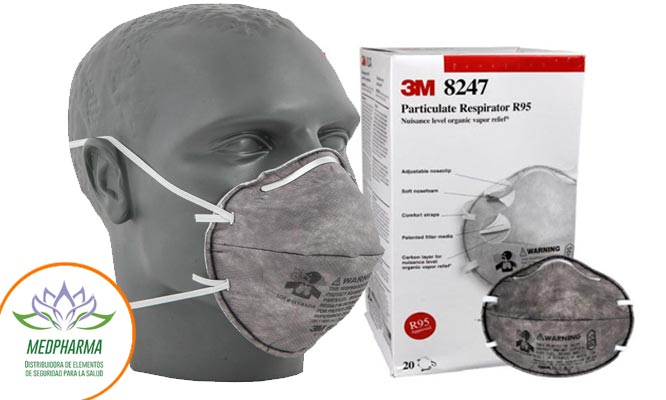 Respirador para partículas 3M™ 8247 R95 y alivio de niveles molestos ¡Incluye delivery! | Cuponidad