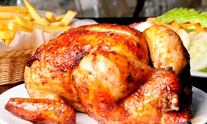 1/2 0 1 Pollo al barril + papas + ensalada | Cuponidad