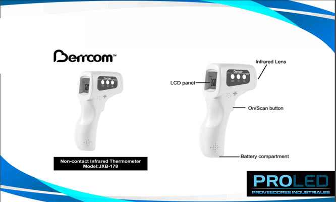 Delivery: Termómetro infrarrojo digital Berrcom JXB-178 con 3 modos ...