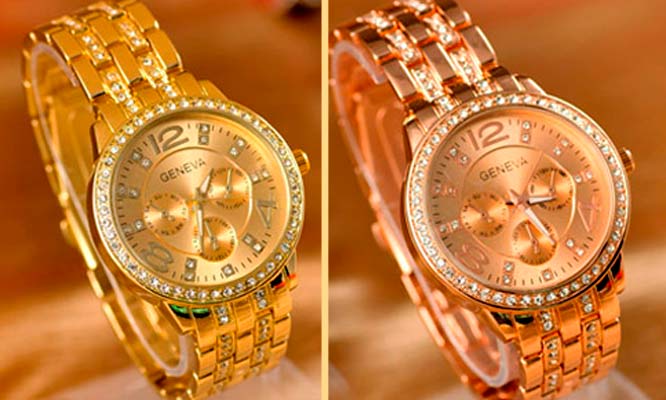Reloj geneva deluxe de metal y más | Cuponidad
