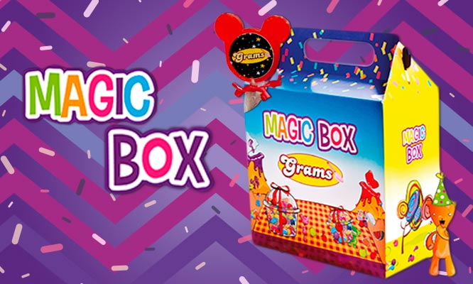 Magic Box que incluye 1 sorpresa llena de dulces, 1 juguete y más ...